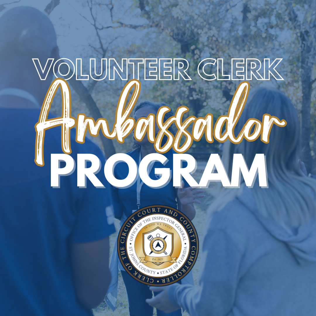 Volunteer Clerk Ambassador Program - St. Johns County Clerk of the ...